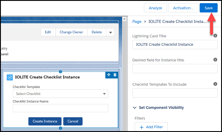 Adding the Checklist Component to Account Pages in Salesforce Lightning ...